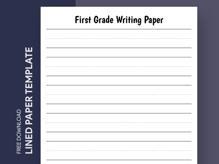 First Grade Writing Paper Printable - Editable Blank Worksheets – Free ...